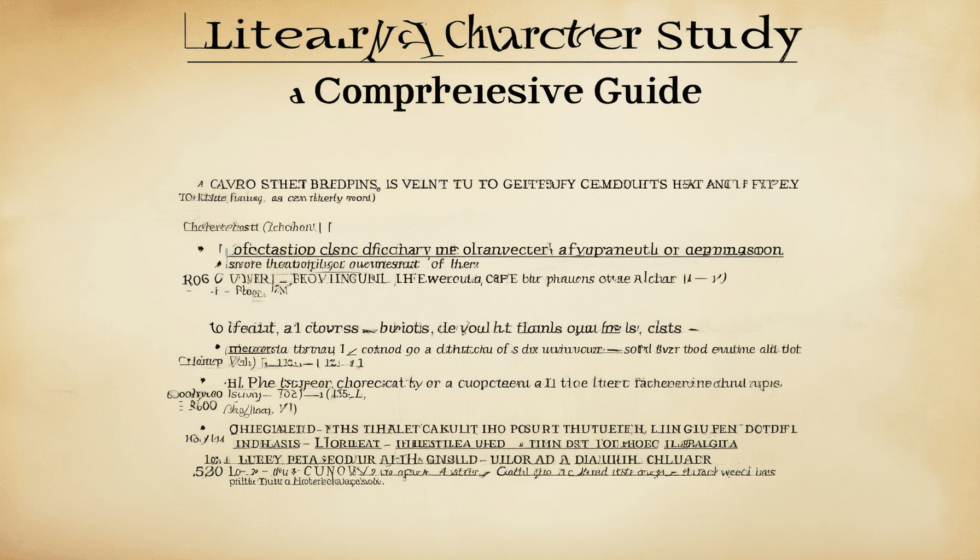 Literary Character Study: A Comprehensive Guide - James Whitfieldthomson
