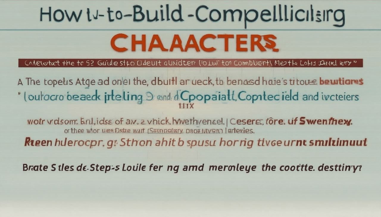 How to Build Compelling Characters: A Step-by-Step Guide to Creating Depth and Complexity ...